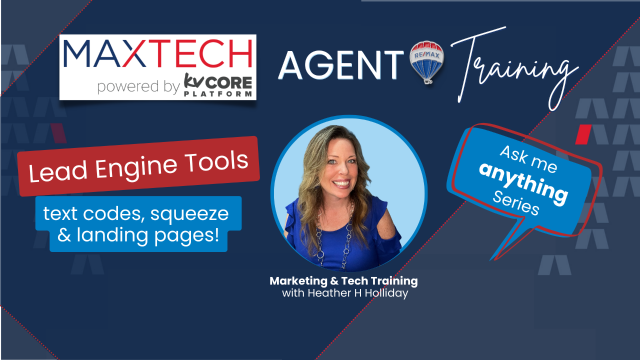 kvCORE - Lead Engine Tools - text codes, squeeze & landing pages!