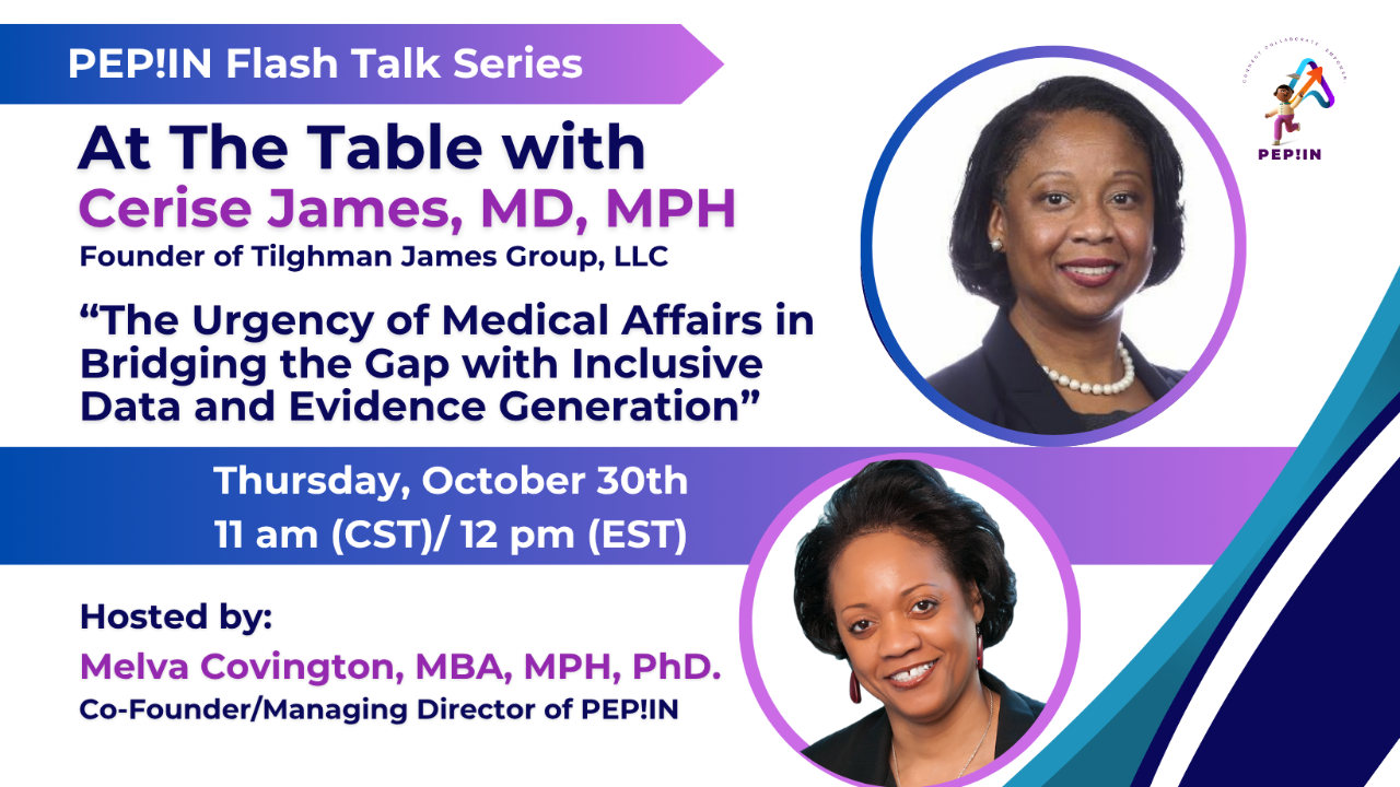 Flash Talk Live ~ At The Table with Cerise James, MD, MPH