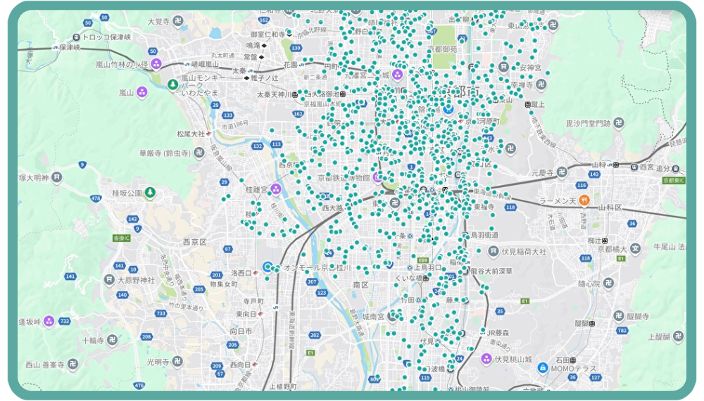 【2025年最新】LUUPは京都のどこで使える？京都の利用可能エリア・ポート設置場所 | LUUP letter