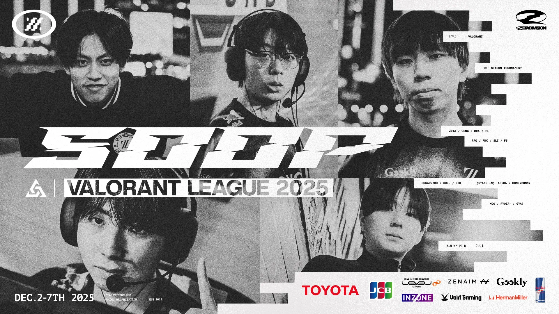 ZETA DIVISIONが「SOOP VALORANT LEAGUE 2025」に向けたロスターを発表 ─ MURASHからAbsolが ...