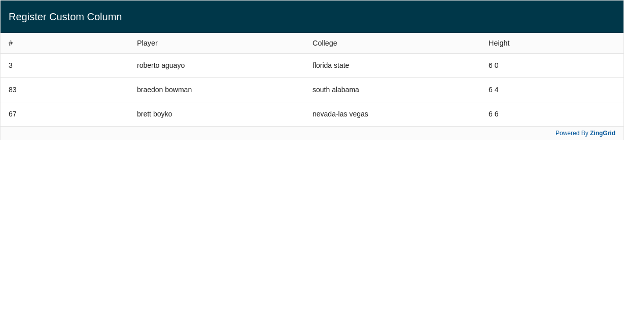 ZingGrid: Docs Getting Started