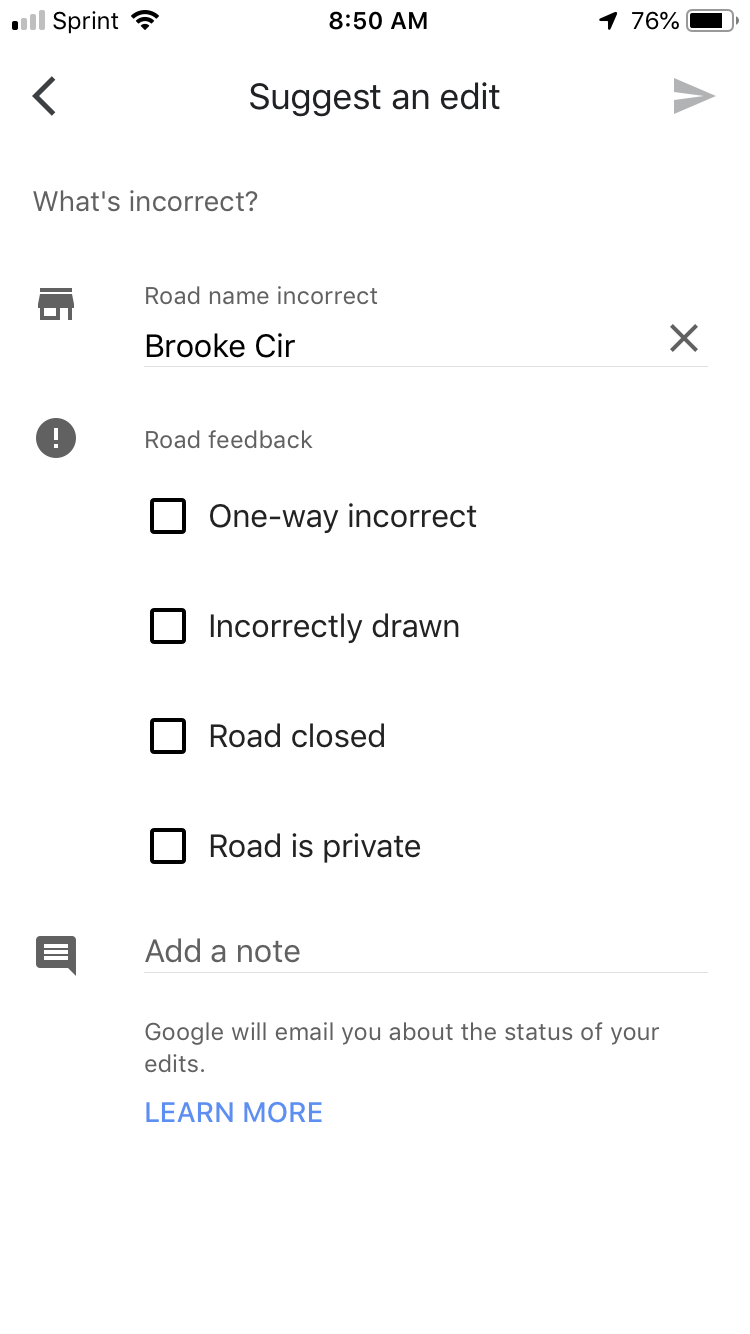 My address is not correct on Google maps and it makes it impossible to ...