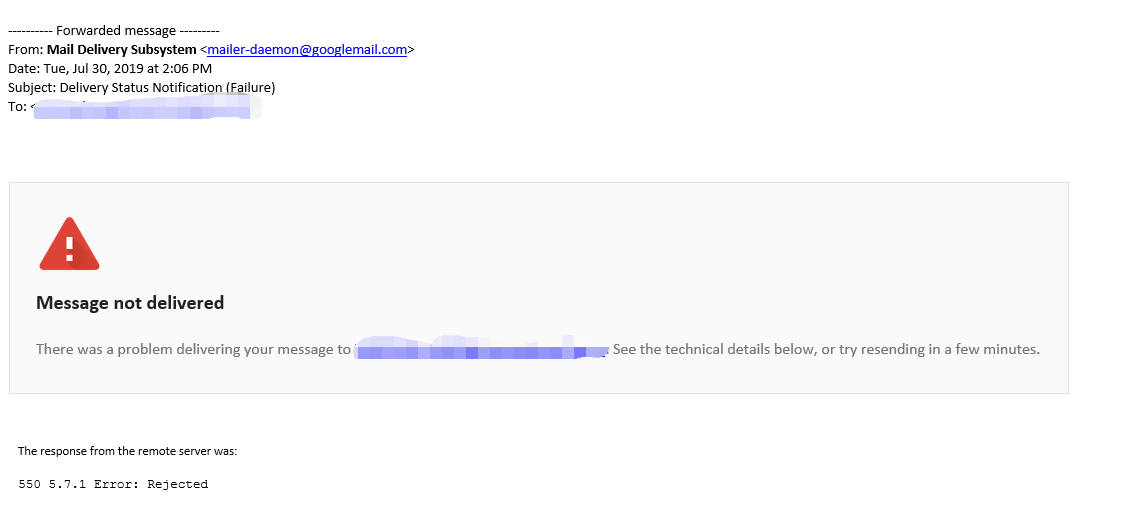 Can't send emails to one specific domain, but can receive their emails ...
