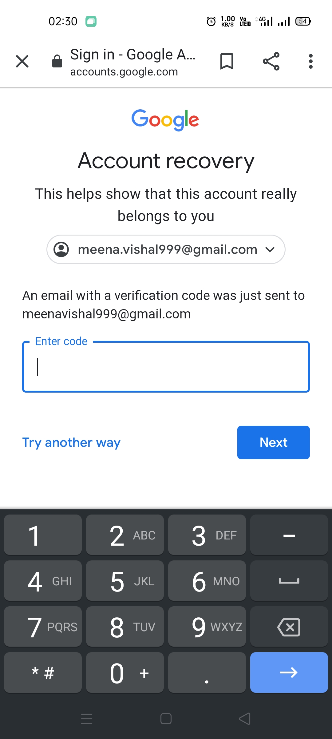 Google Couldn T Verify That Account Belongs To You Gmail Community