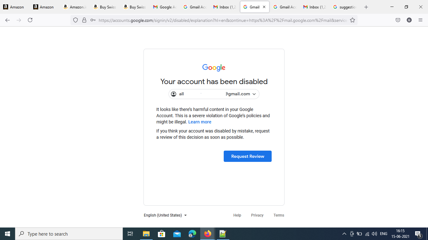 Gmail Account Is Disable Due To YouTube Policy Violation. How To ...