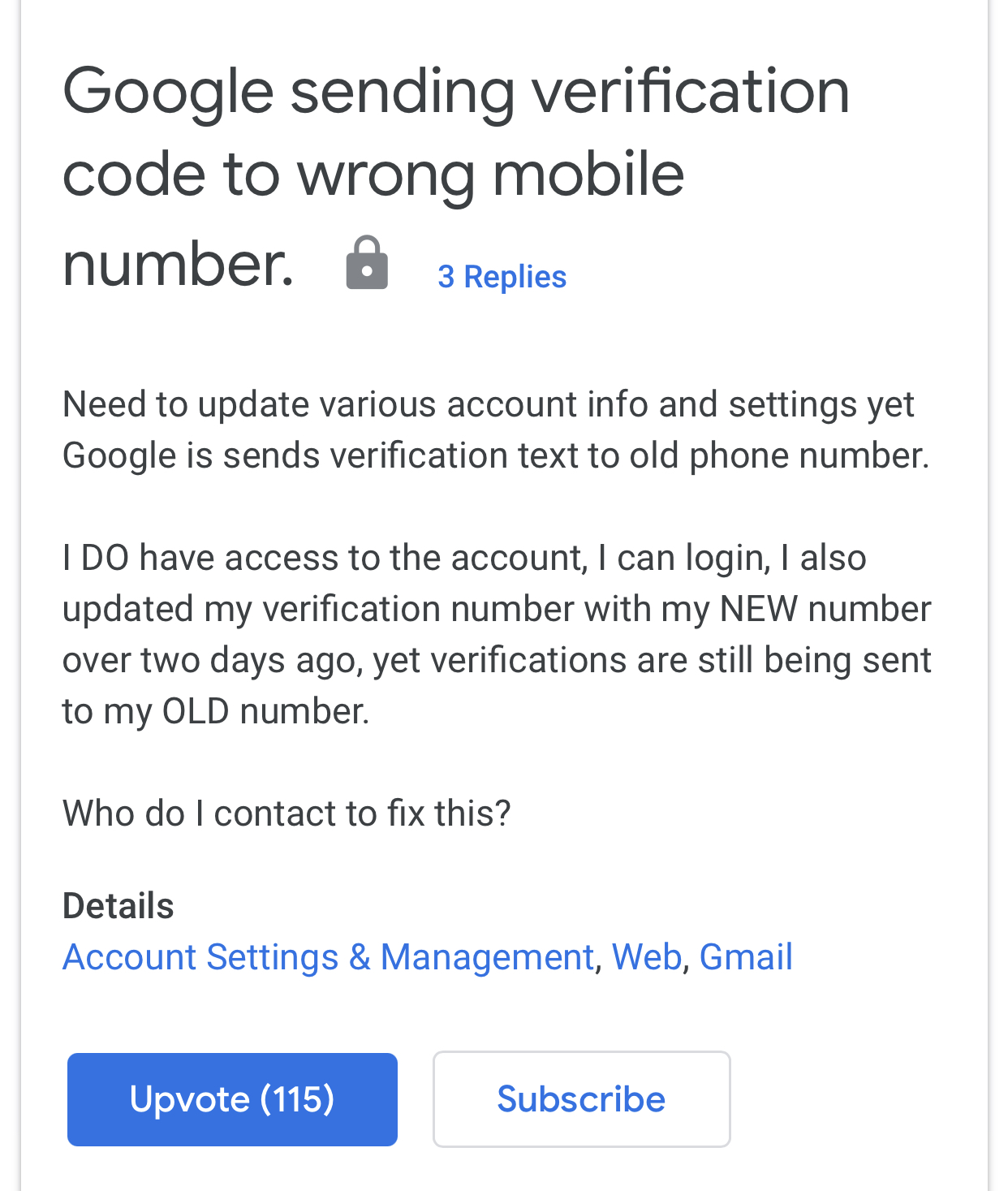 Google verification code send to the wrong number? - Google Account ...