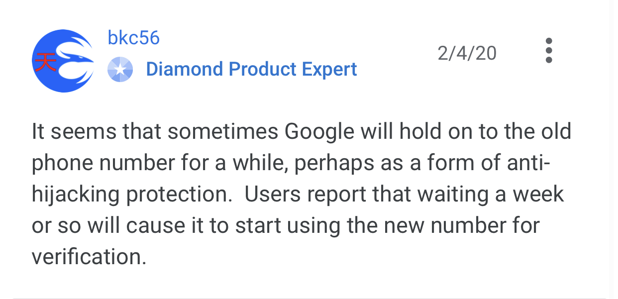 Google verification code send to the wrong number? - Google Account ...