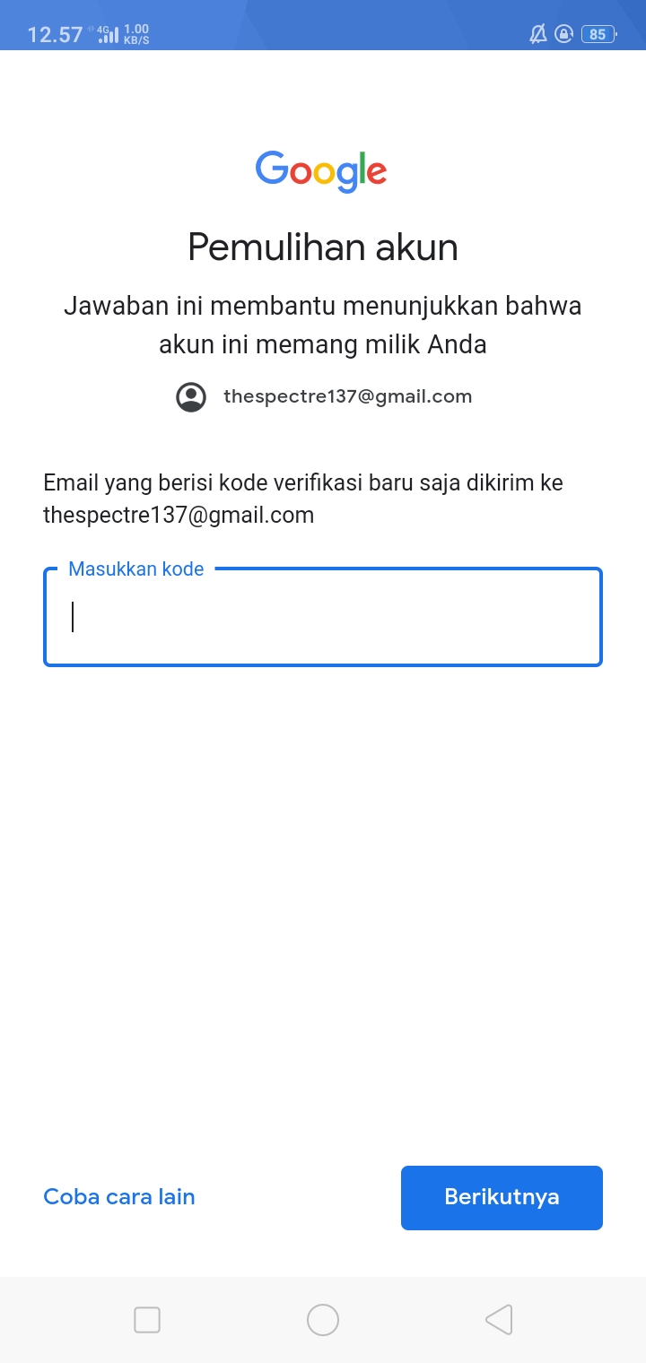 Google tidak dapat memverifikasi bahwa akun ini milik Anda. - Komunitas ...