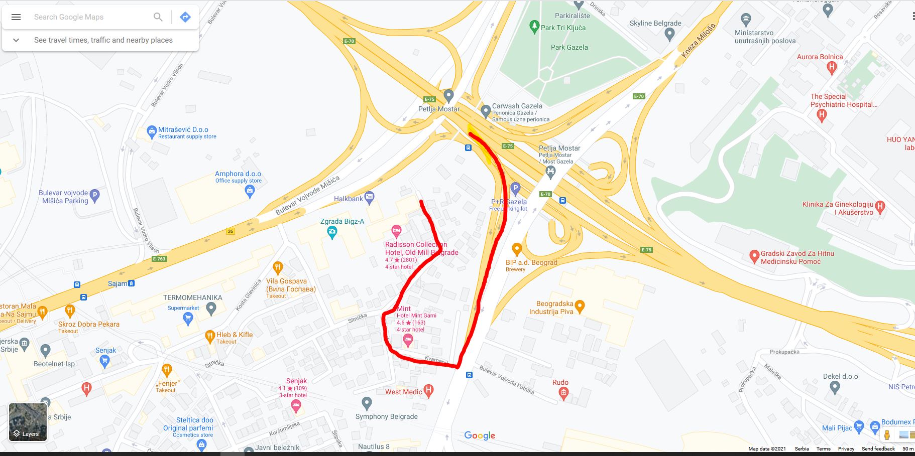 is it possible and how to change the route by which vehicles using ...