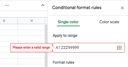 What's the correct way to indicate an "endless" range? - Google Docs Editors Community