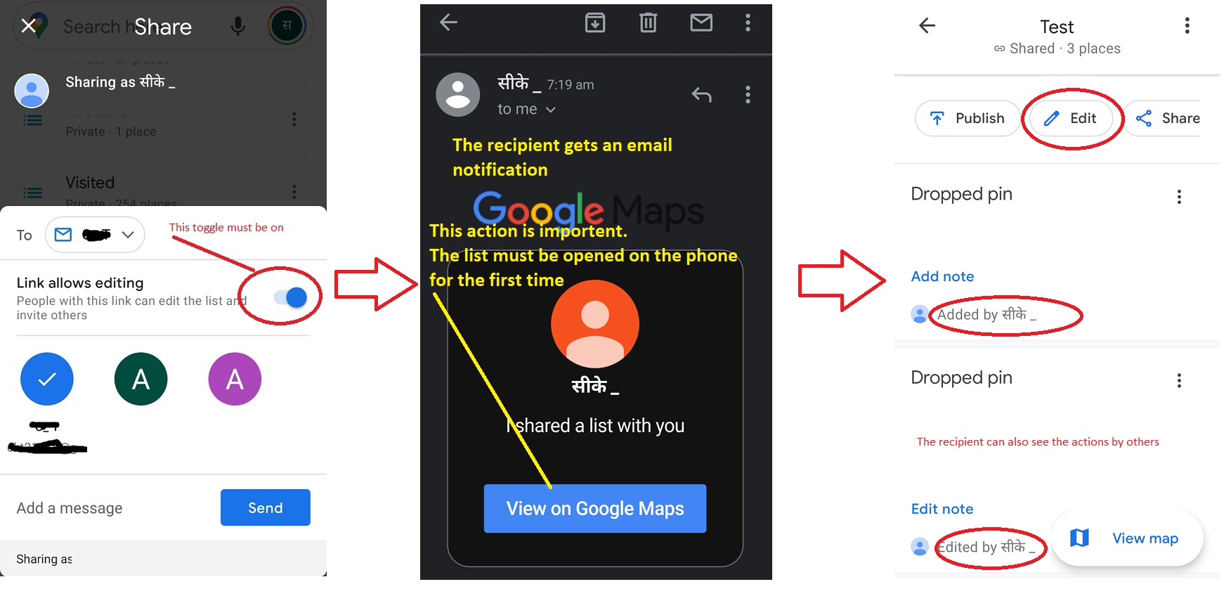 Edit shared places list on Google maps - Google Maps Community