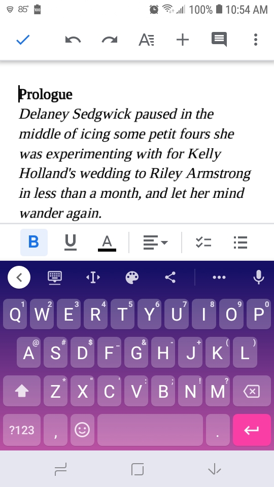 In the Google Docs mobile app, my I (italics) button has completely ...