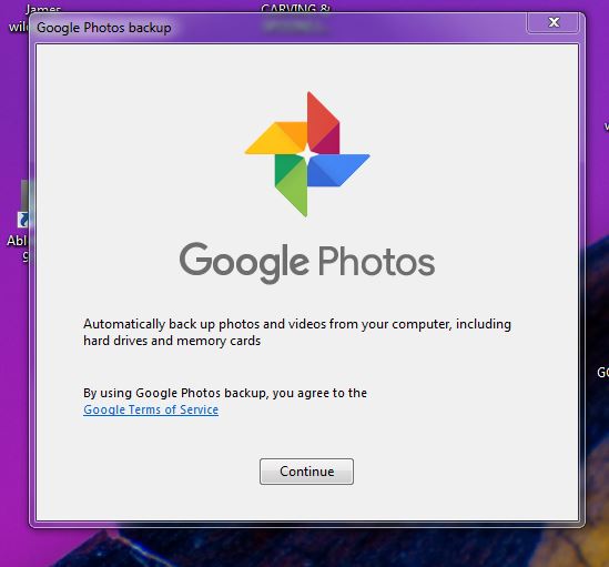 Im on Windows PC - I open Google Photos Backup software (to upload ...