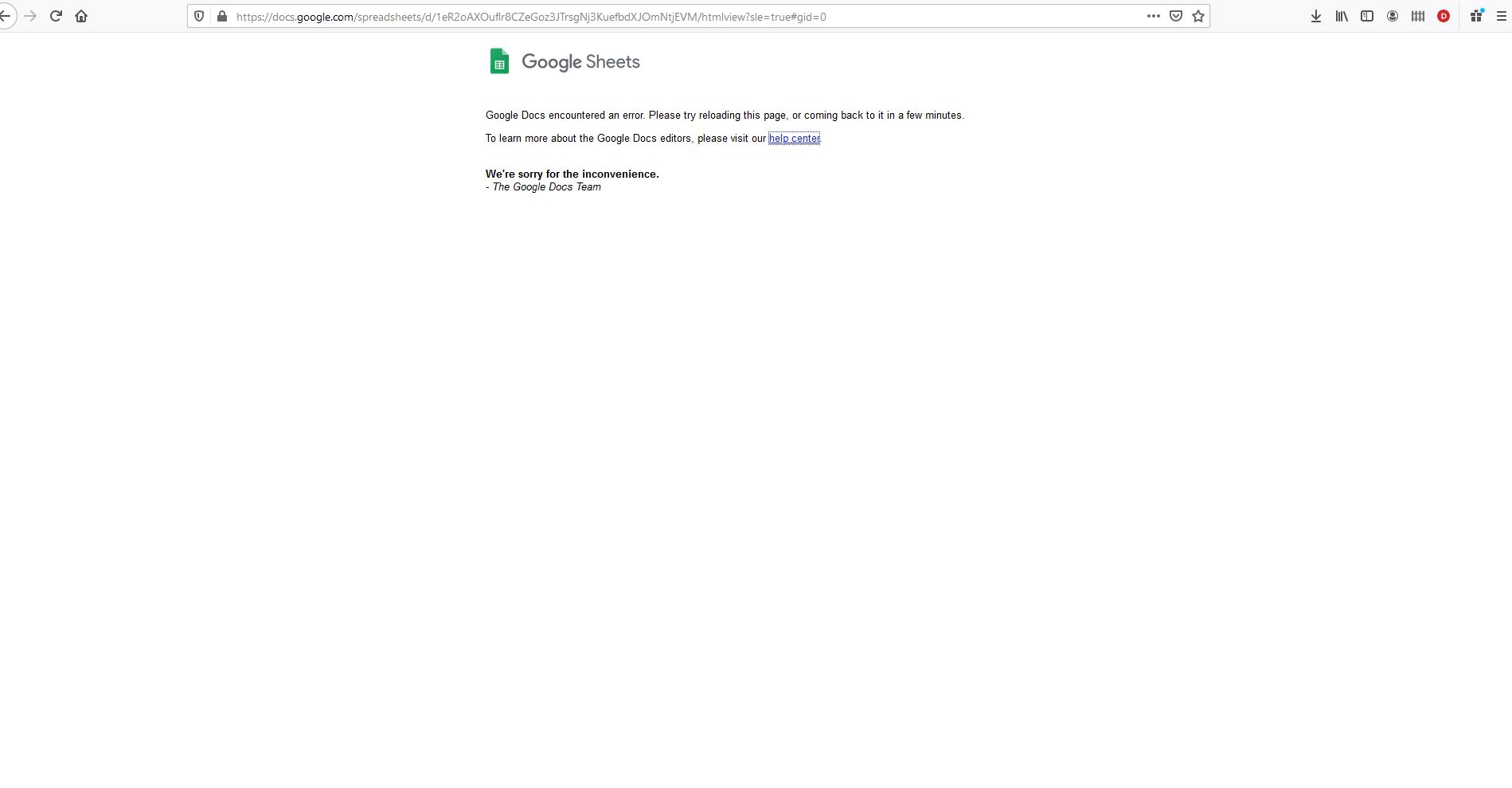 I can't open a Google Spreadsheet neither from my phone or PC. The file is corrupted. How to ...