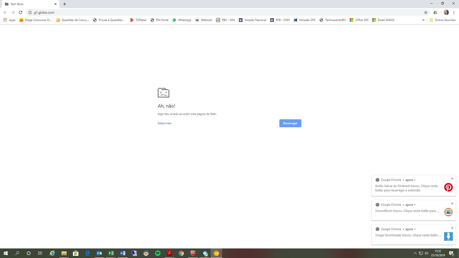 Estou com problema no navegador, já reinstalei o chrome com ultima ...