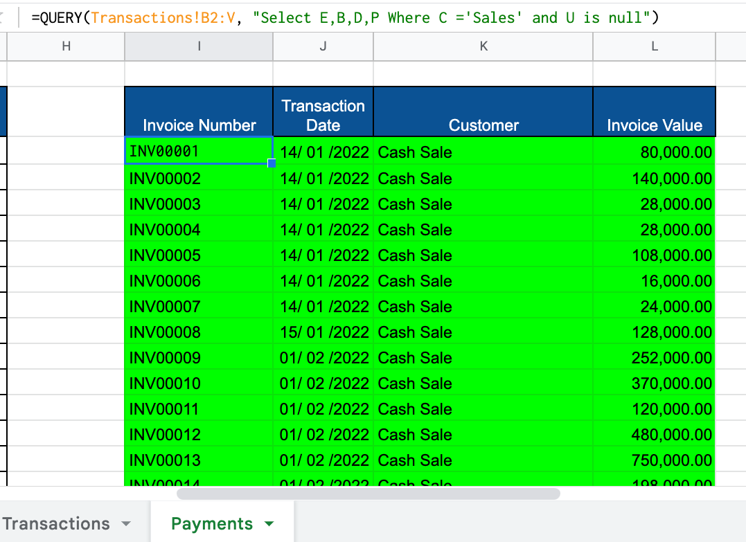 Sum Invoice totals by Invoice number - Google Docs Editors Community