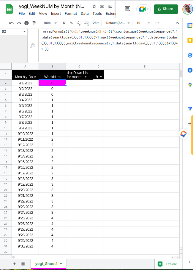 How to change WEEKNUM format - Google Docs Editors Community