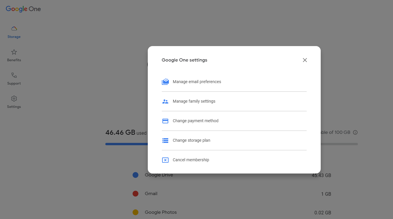 Change Google Drive Storage Payment from Monthly fee to Annual ...