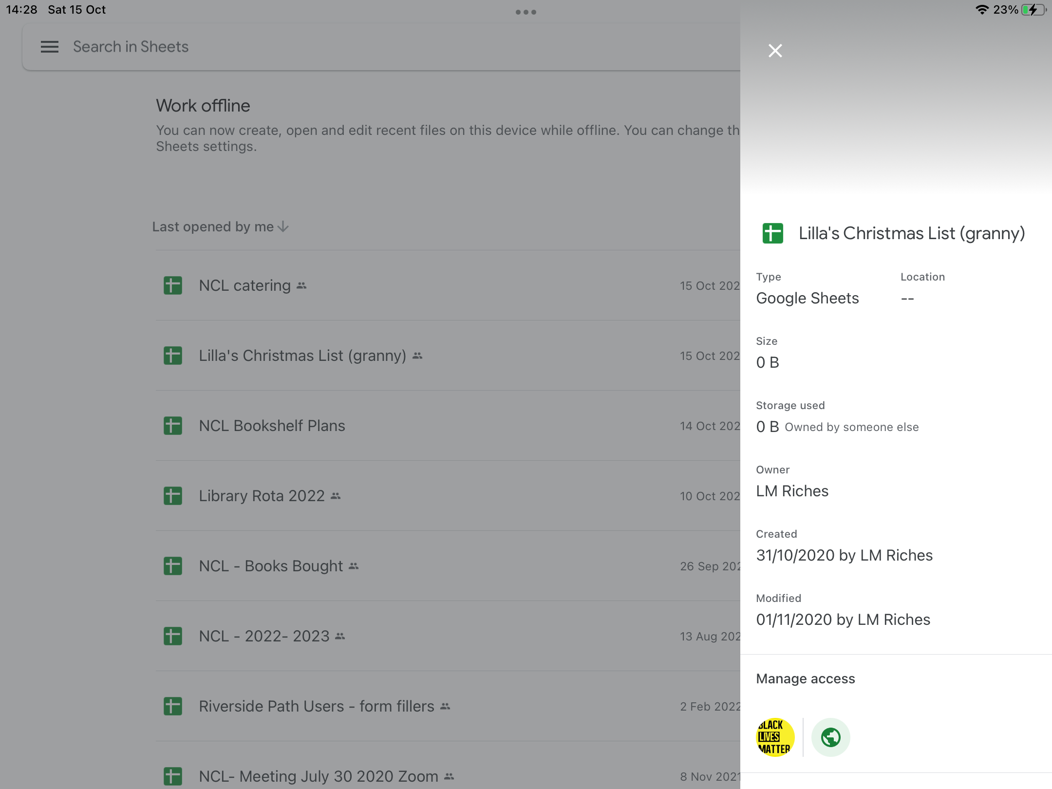 Someone else's Google Sheet is in my list of documents. - Google Docs Editors Community