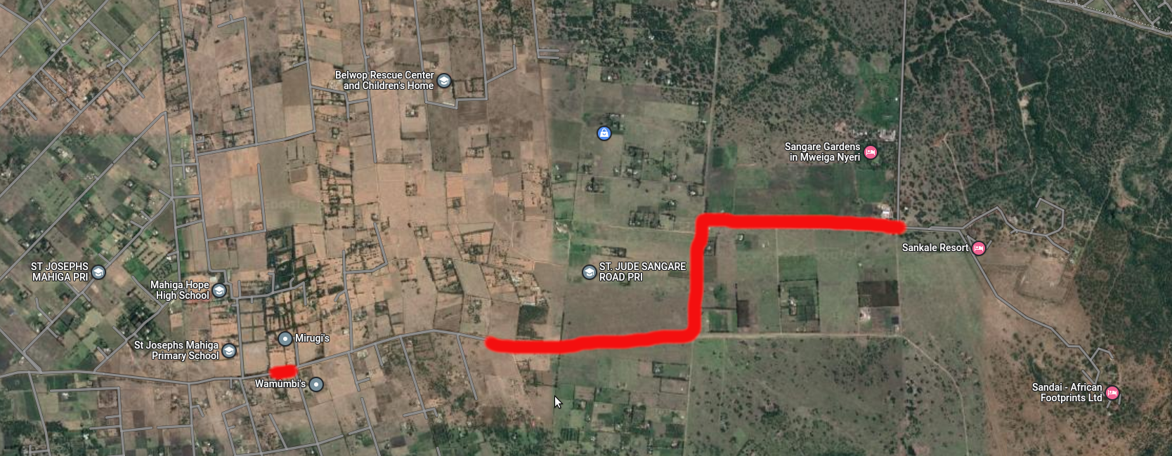 How can I add a missing road in Kenya for Google maps? option "add or ...