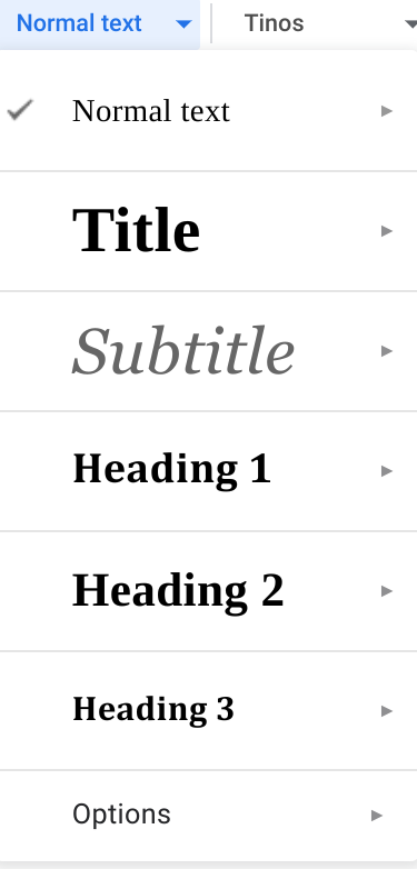 Adding more than 6 Headings on a Google Docs - Google Docs Editors ...
