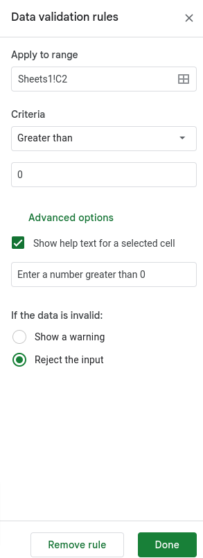 How to set a "Data validation" for cell expecting a number? - Google Docs Editors Community
