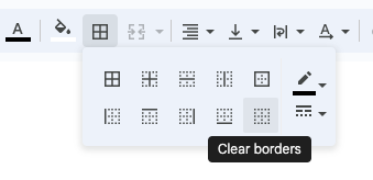 How do I remove borders in Google Sheets - Google Docs Editors Community