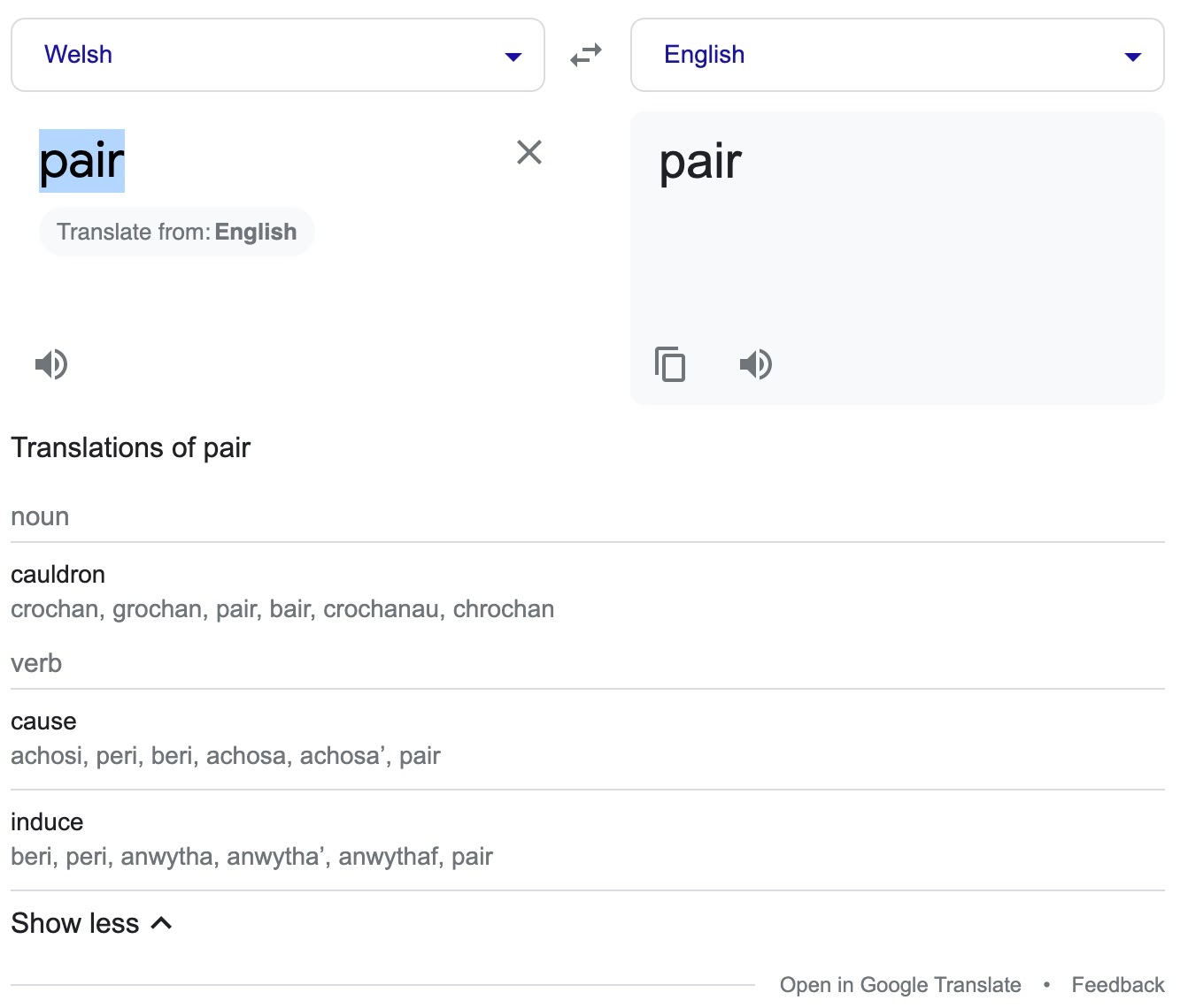 Problem translating Welsh to English - Google Translate Community