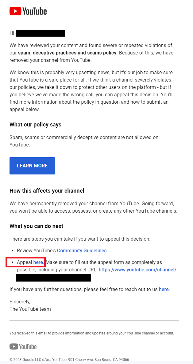 My YouTube account was terminated or suspended, please recover my ... My YouTube account was terminated or suspended, please recover my ...