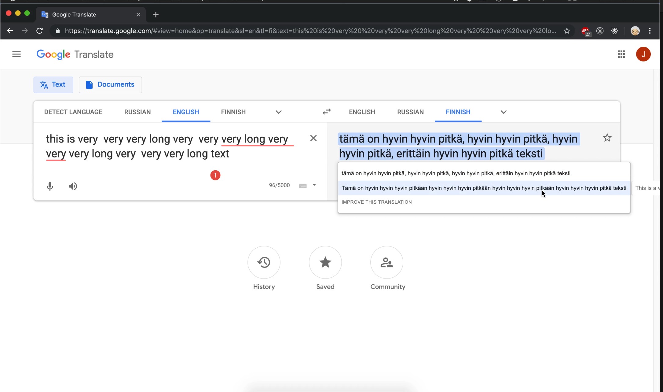 Pop-up with translation goes off screen - Google Translate Community