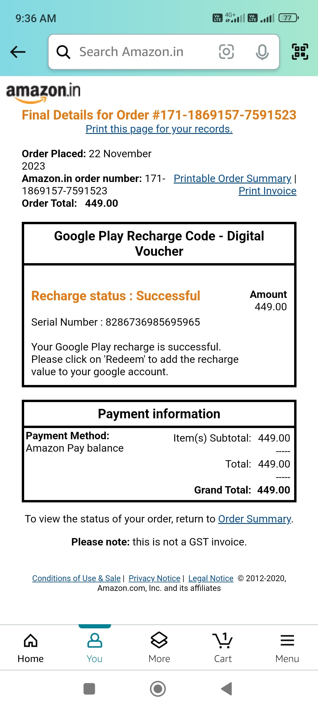 Redeem code not working - Google Play Community