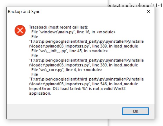 Google backup & Sync stopped working with traceback errors and lot's of ...