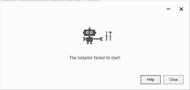 Cannot install Chrome: "The installer failed to start" - Google Chrome ...