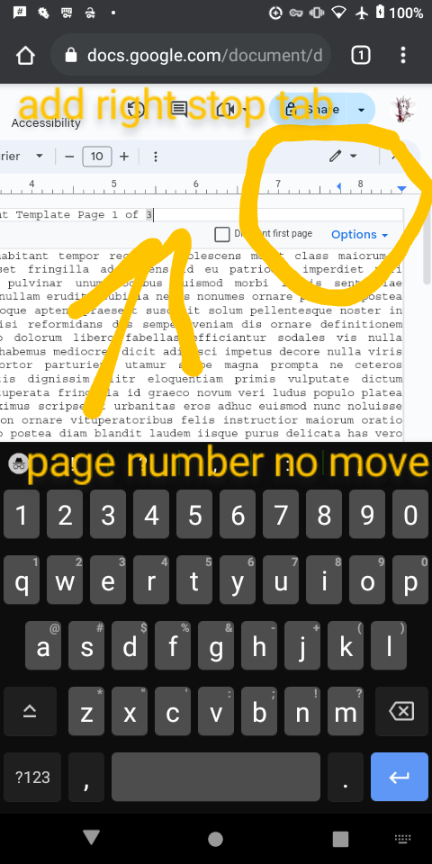 further explanation of Page number icons - Google Docs Editors Community