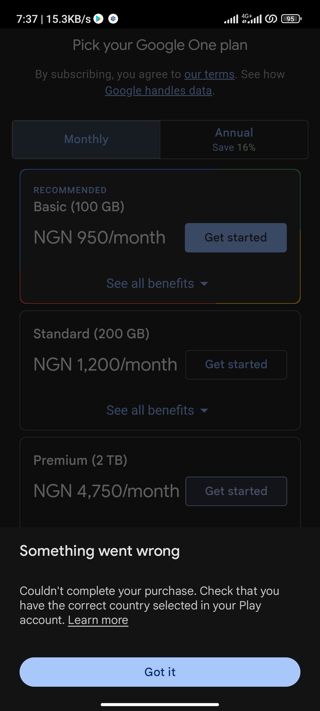 "Couldn't complete your purchase. Check that you have the correct country selected" - Google ...