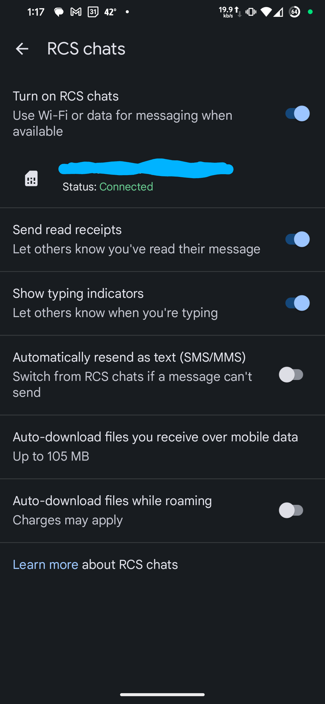 RCS messages not sent or received despite being "Connected" - Google Messages Community