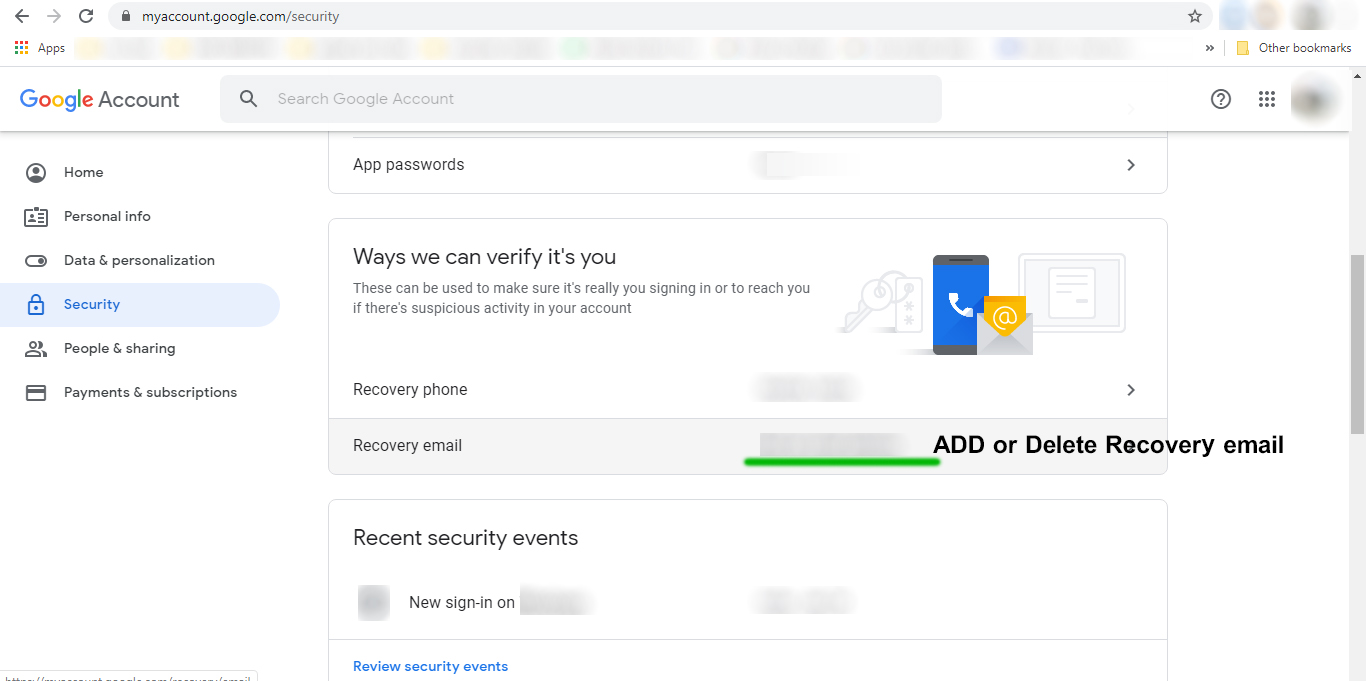 How do I permanently delete my recovery email - Google Account Community