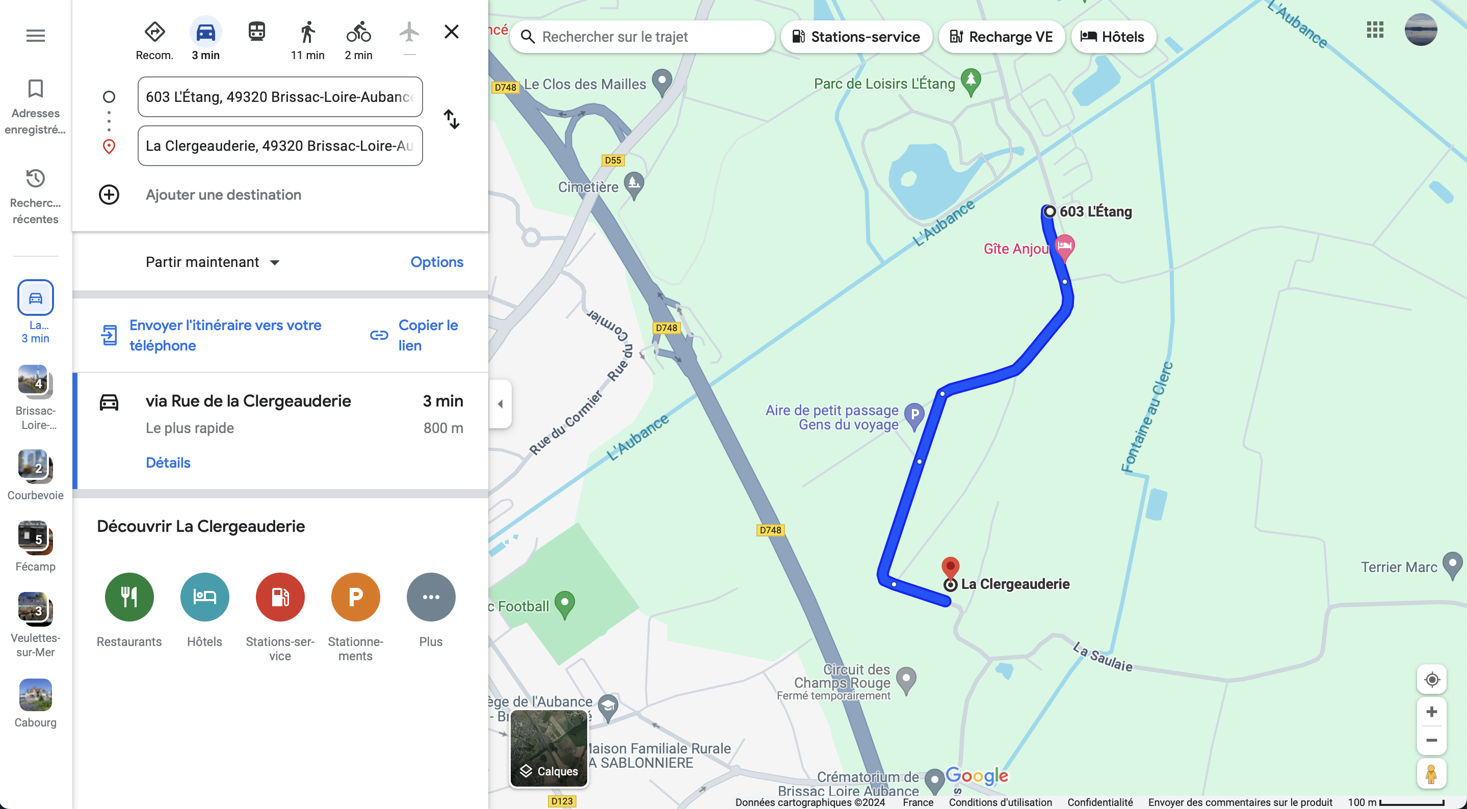 Modification pour route fermée acceptée mais l'itinéraire proposé ...