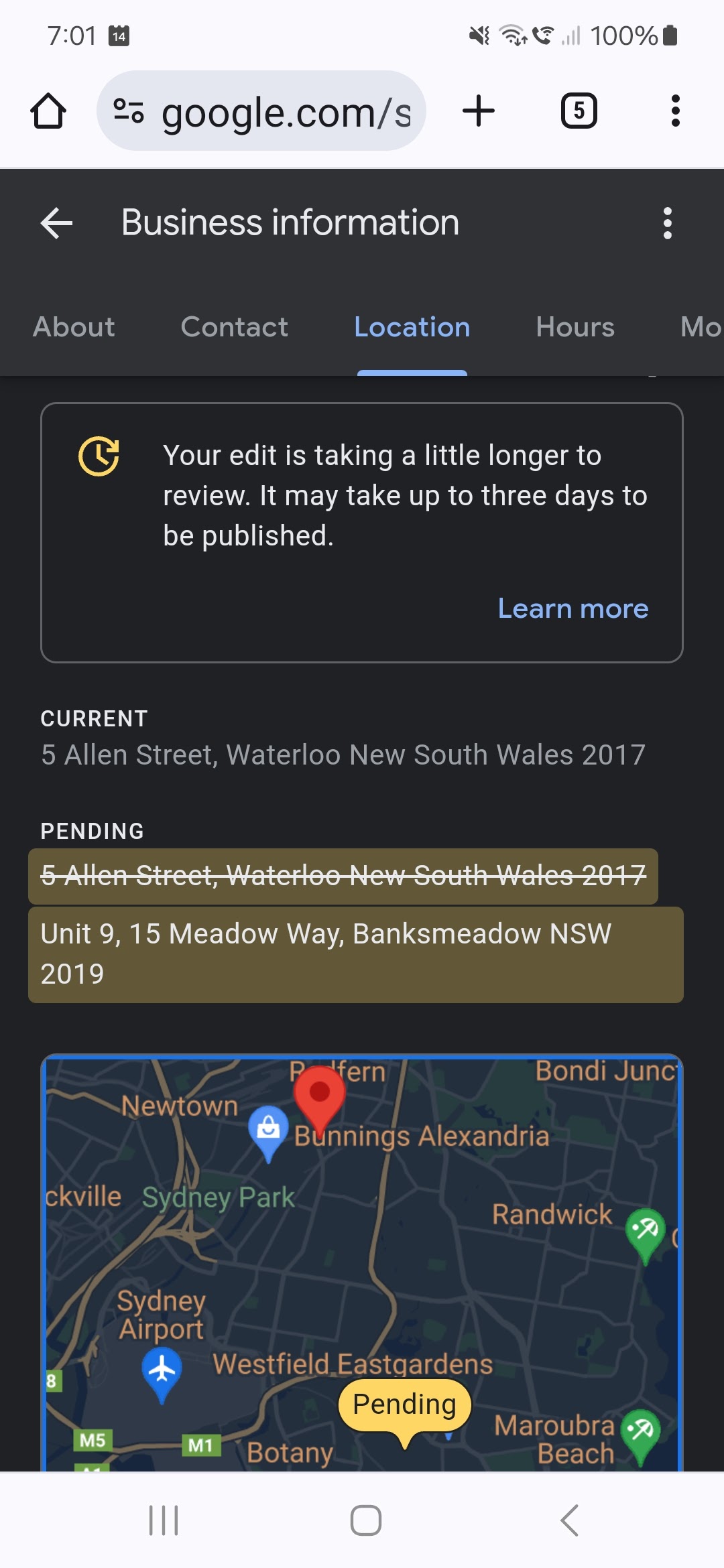Pending edits taking a long time go live - Google Business Profile Community
