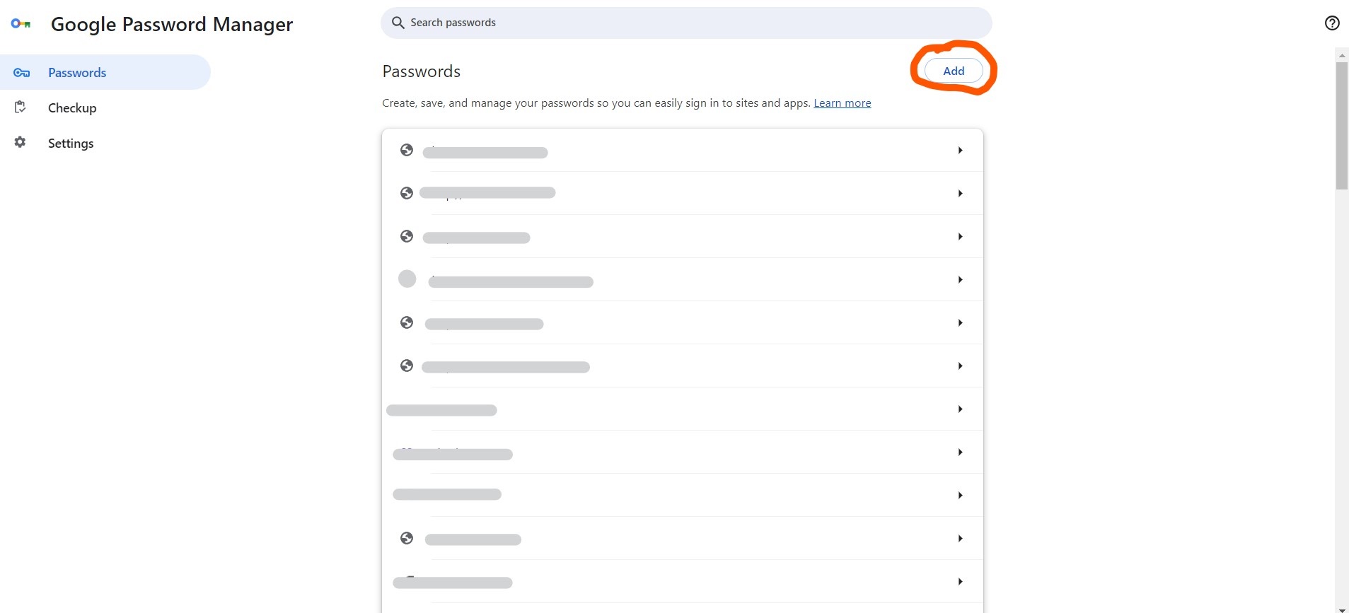 Cant add new password - Google Chrome Community