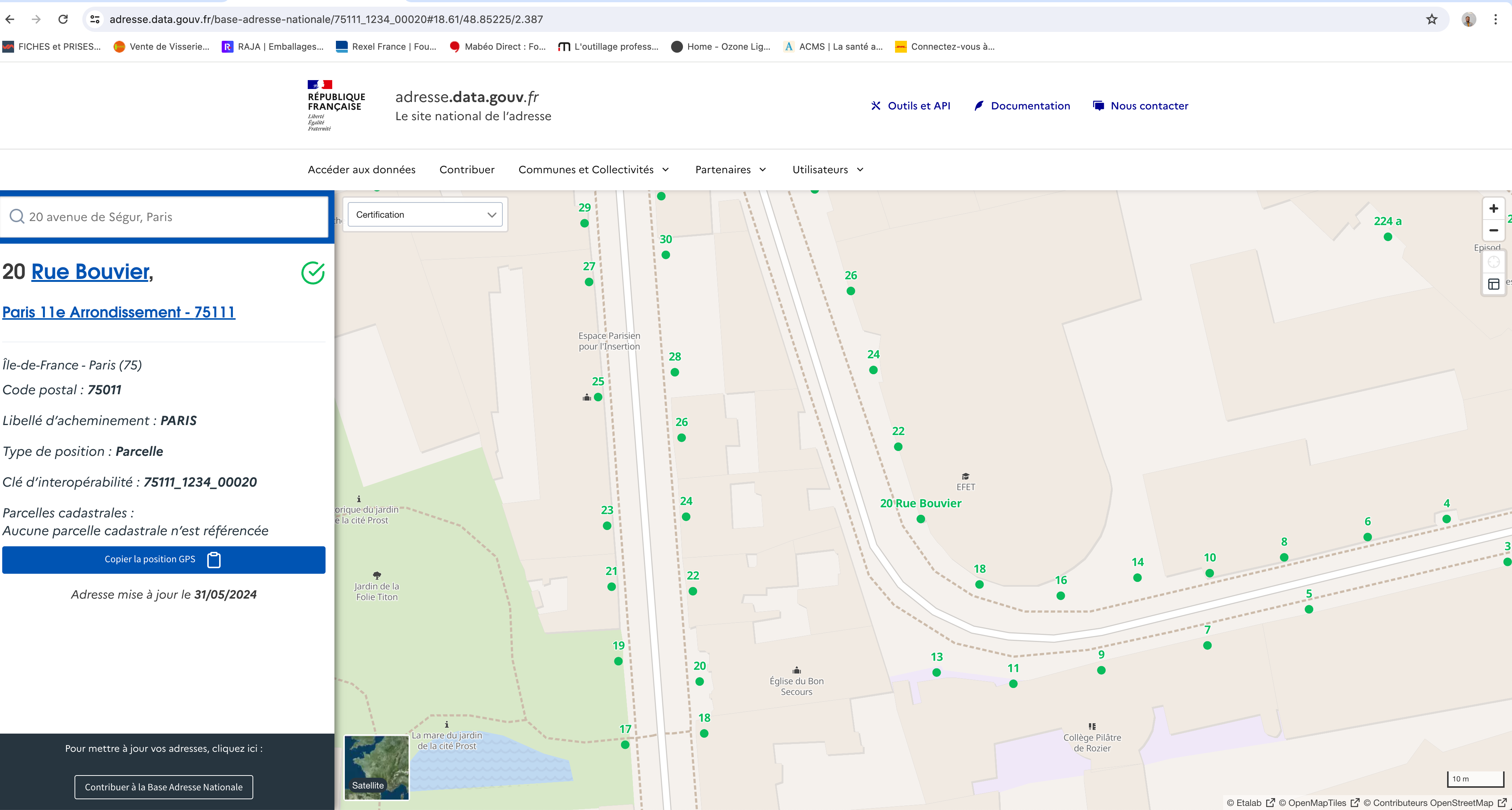 adresse google au mauvaise endroit meme apres changement - Communauté ...