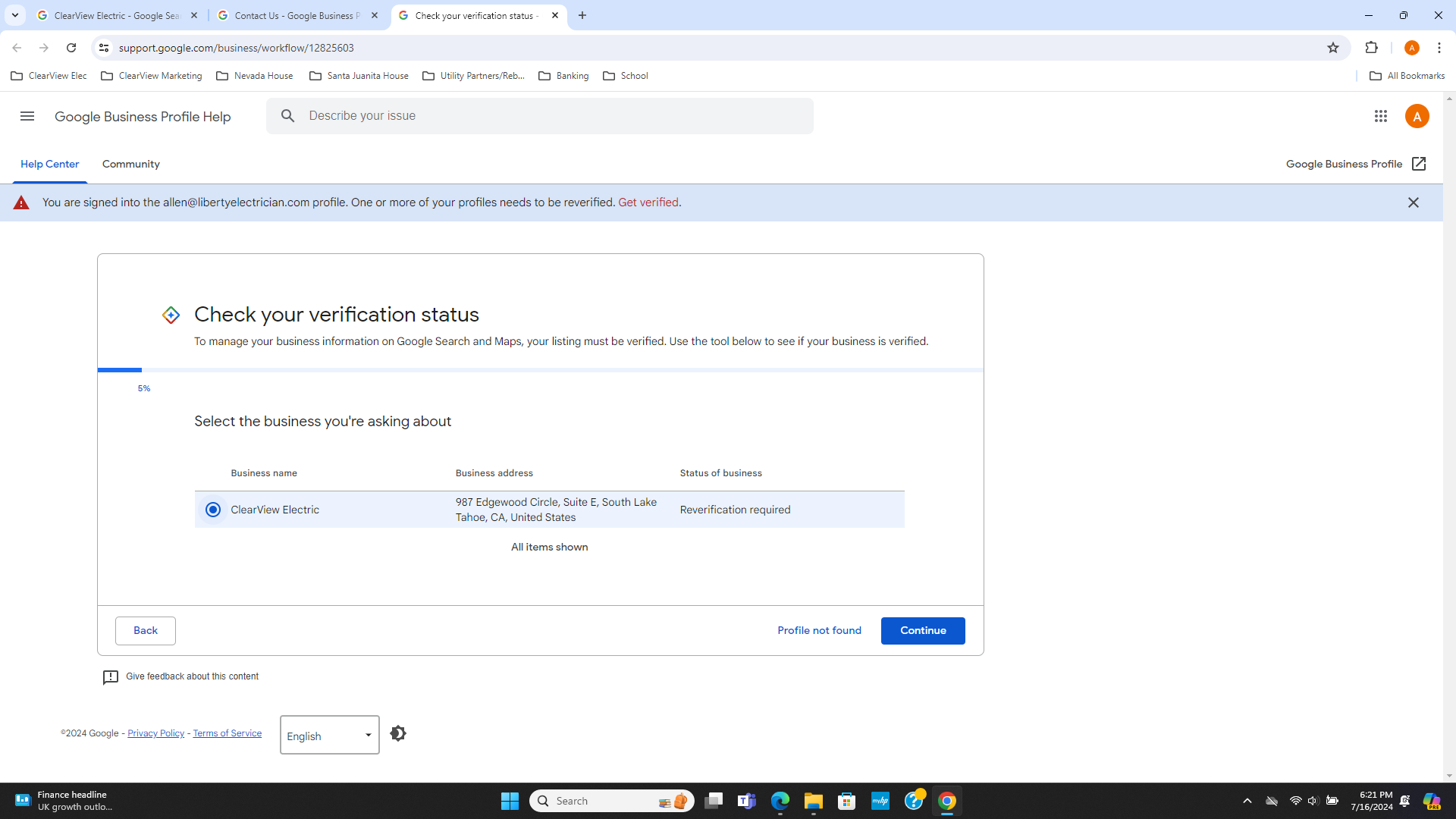 No other verification methods available - Google Business Profile Community