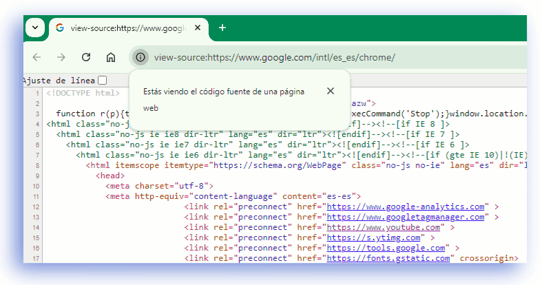 Ver codigo fuente - Comunidad de Google Chrome