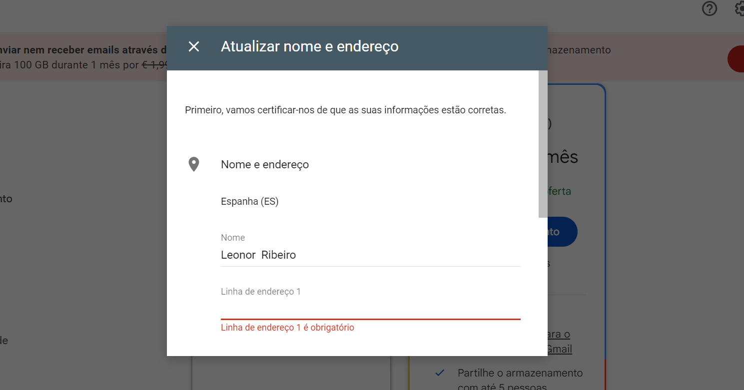 quero usufruir do pacote com mais GB mas o pais da minha loclização nao ...