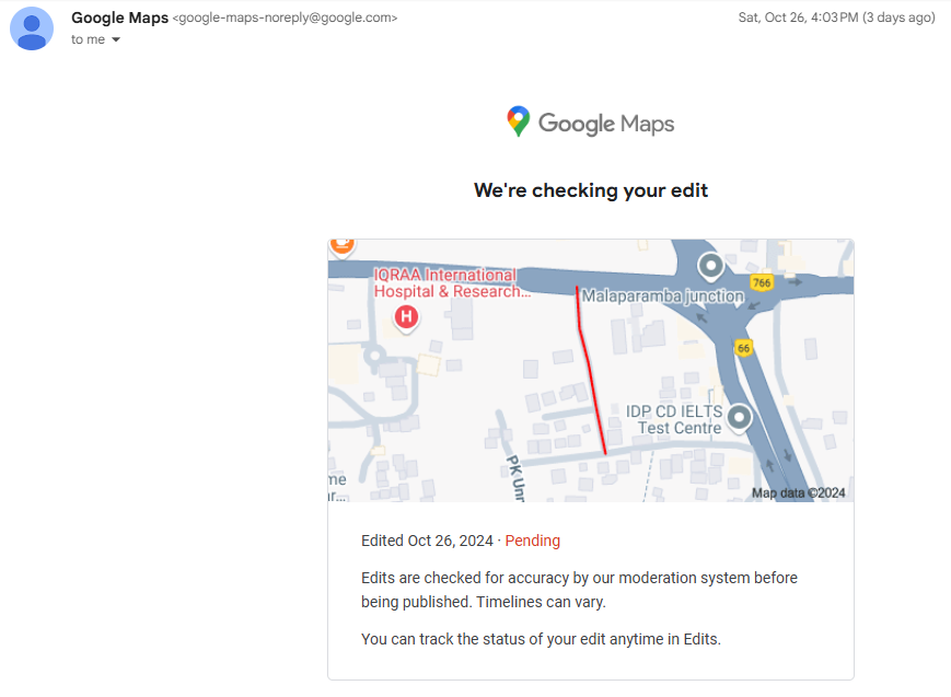 Google Maps edit to add a road name is not accepted - Google Maps Community