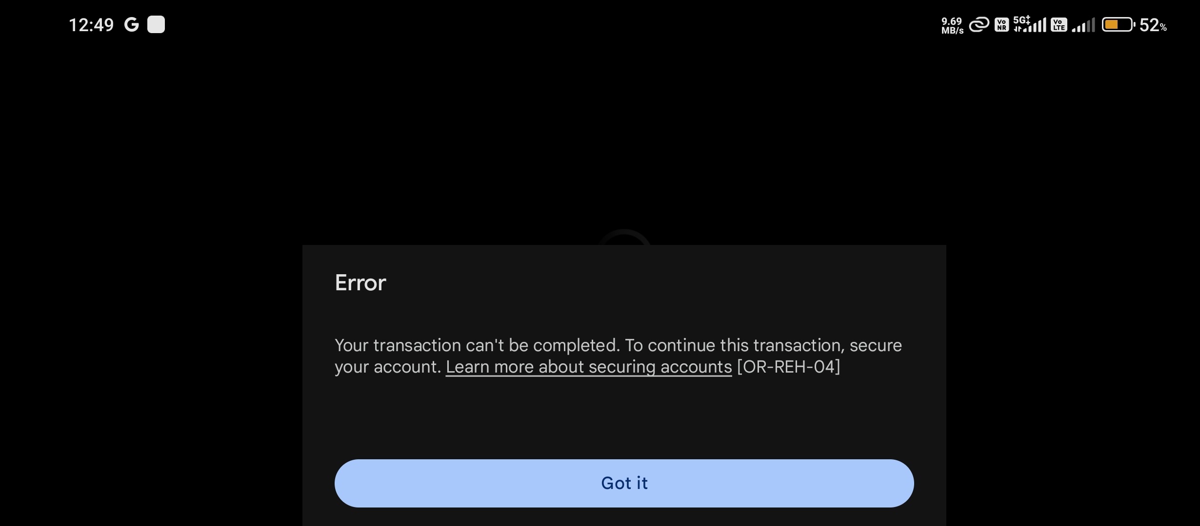 Transaction can't be completed - Google Play Community Transaction can't be completed - Google Play Community