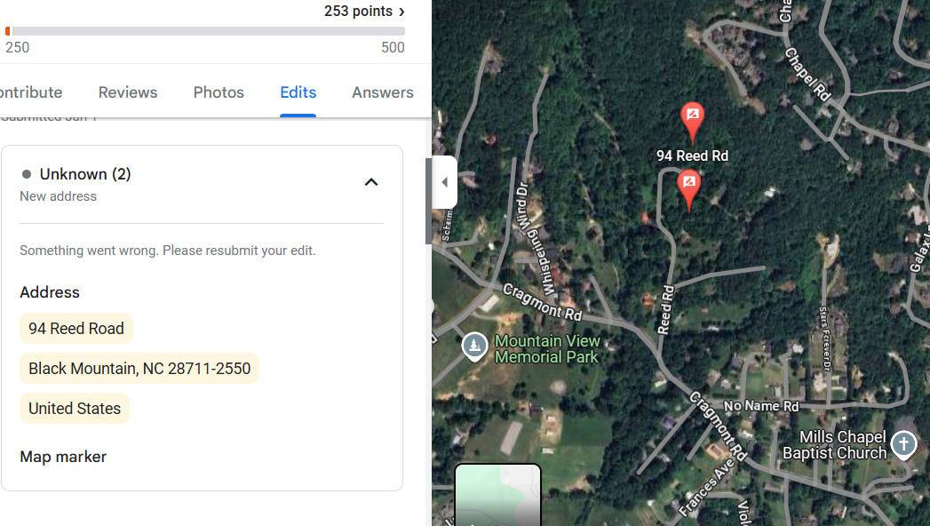 Edit to maps is "accepted" but doesn't change on map - Google Maps ...