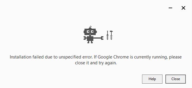 I am unable to install Google Chrome. Error Message: Installation ... I am unable to install Google Chrome. Error Message: Installation ...