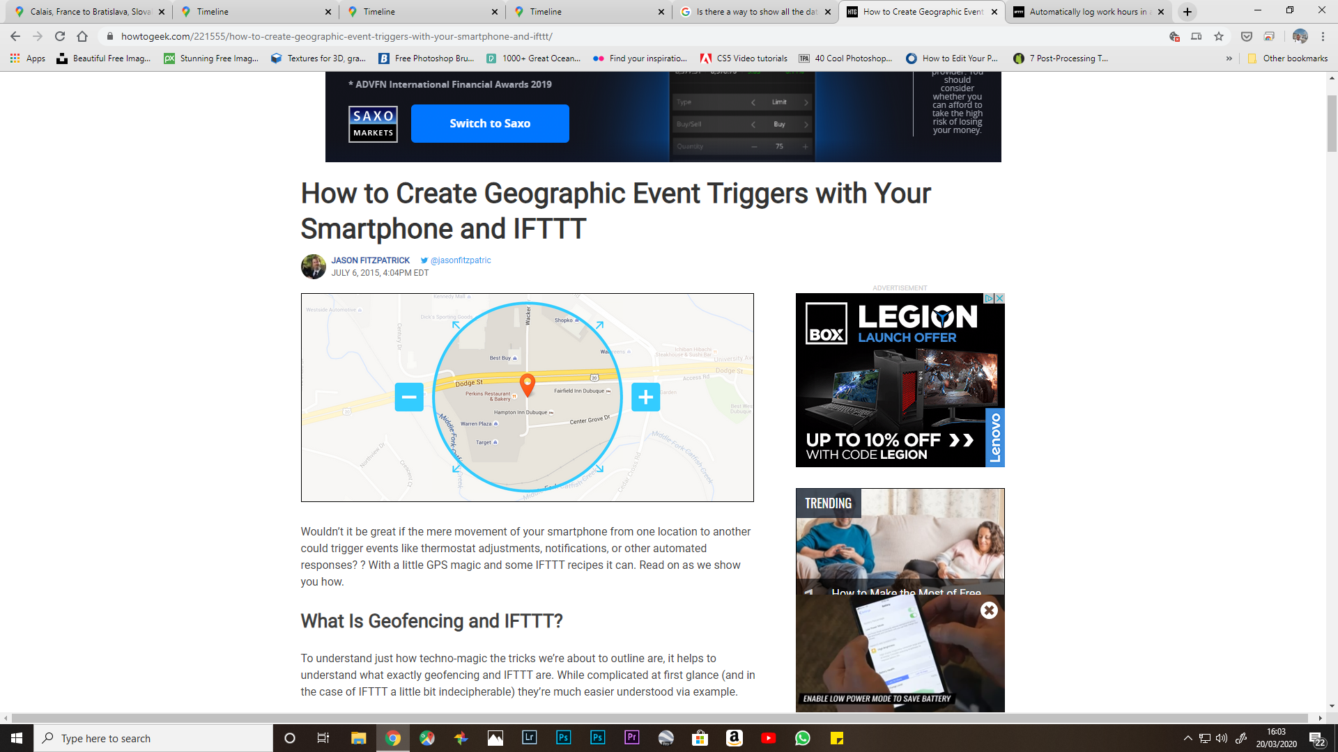 Is there a way to show all the dates you are at a certain location on ...