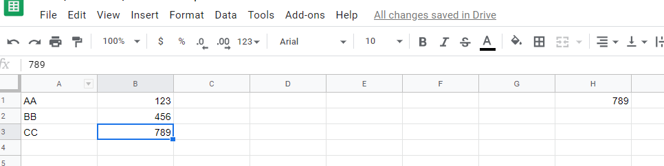 How to get value when the cursor selected current cell - Google Docs Editors Community